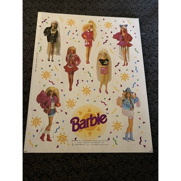 Other | Vintage Barbie Doll Sticker Sheet Retro G3 | Poshmark